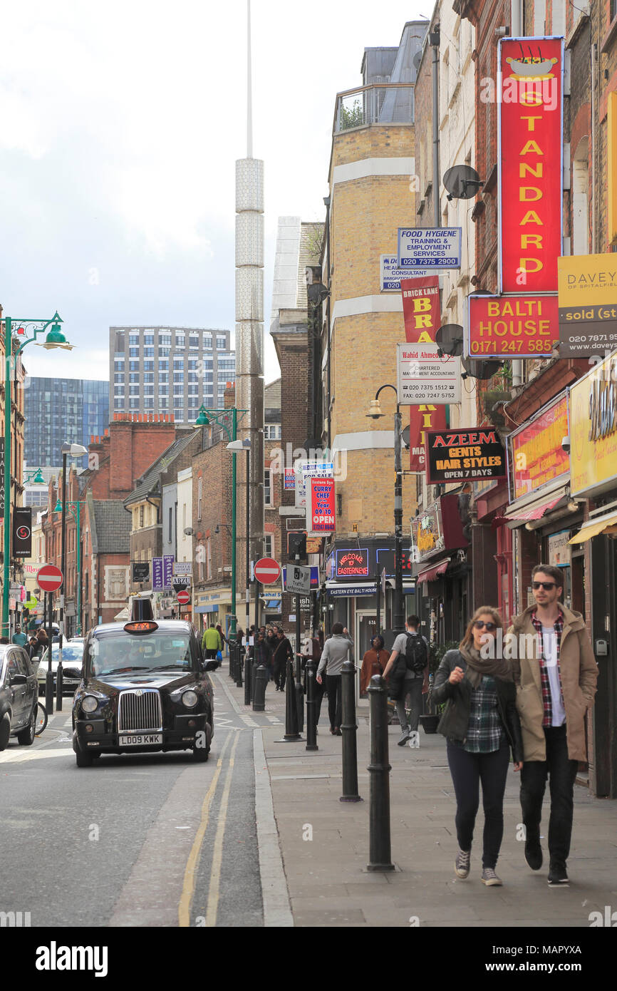 Brick Lane, Spitalfields, East End, London, England, United Kingdom ...