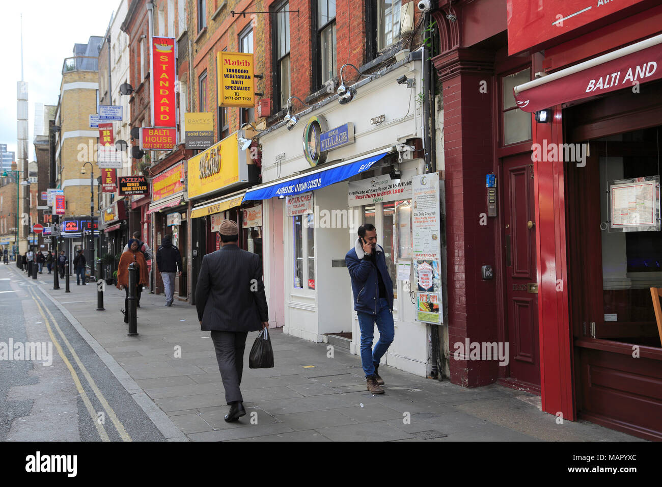 Brick Lane, Spitalfields, East End, London, England, United Kingdom ...