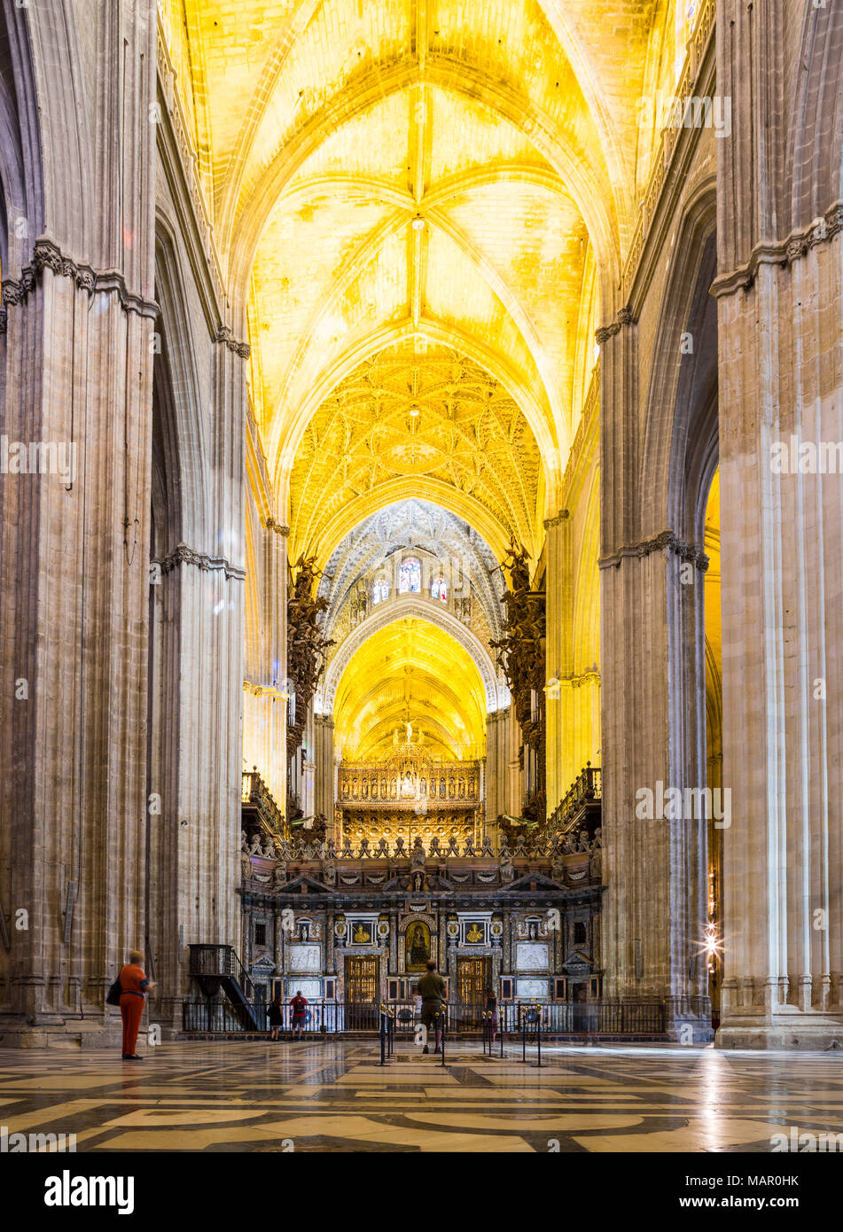 The inside of Seville Cathedral (Catedral Sevilla), UNESCO World ...