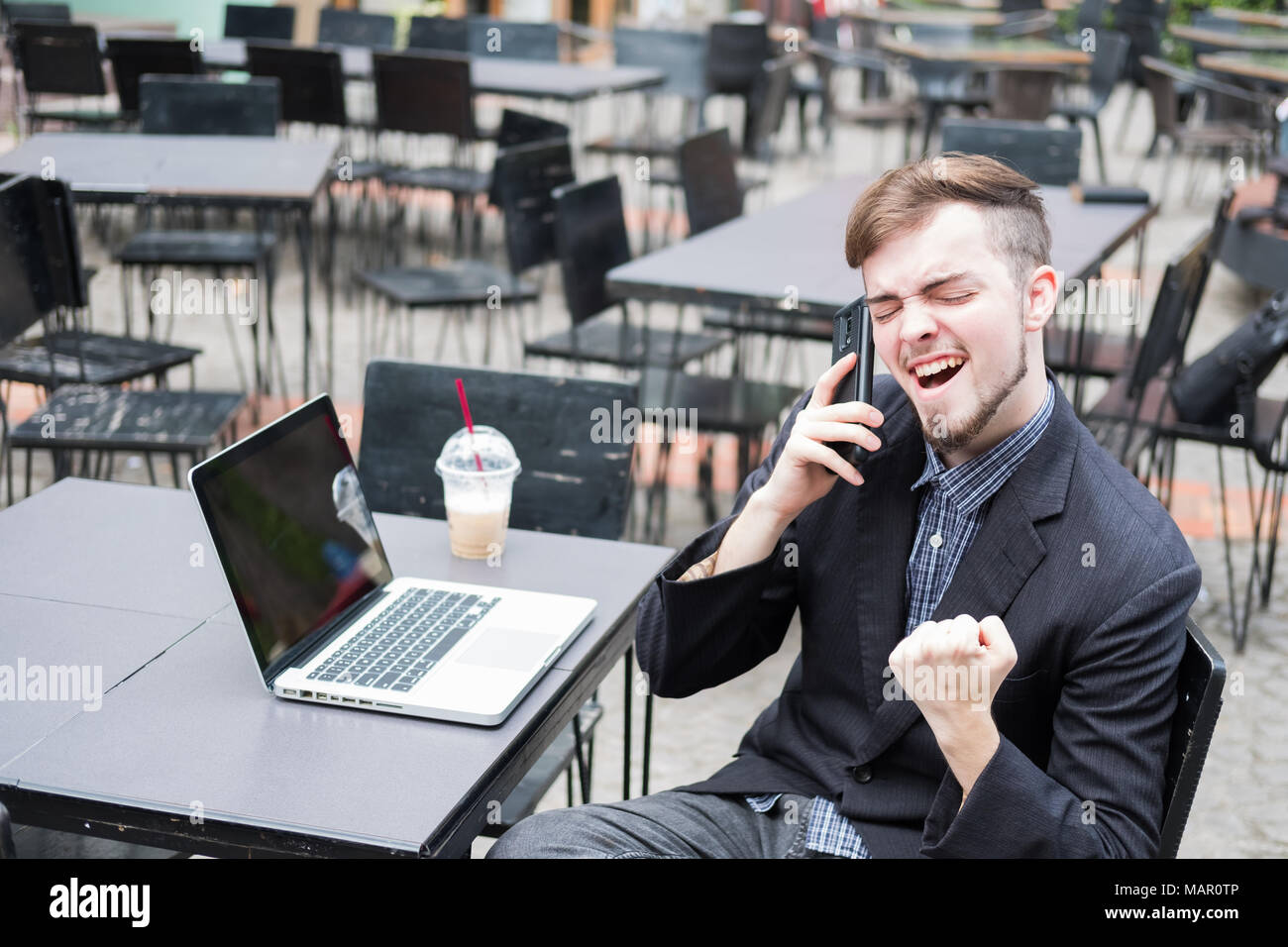 business man working in his home office , business concept Stock Photo ...