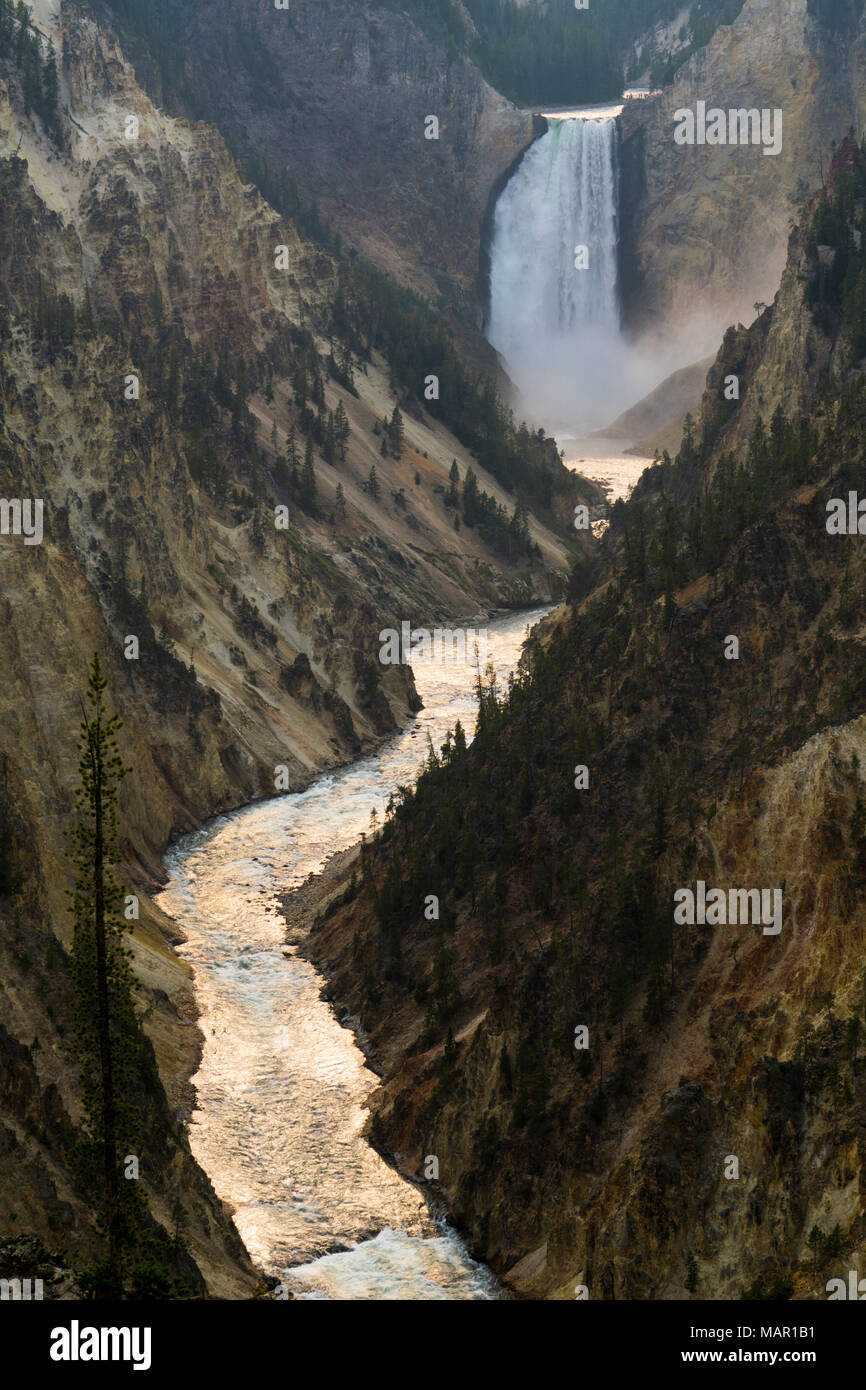 Yellowstone River and Falls, Yellowstone National Park, UNESCO World ...