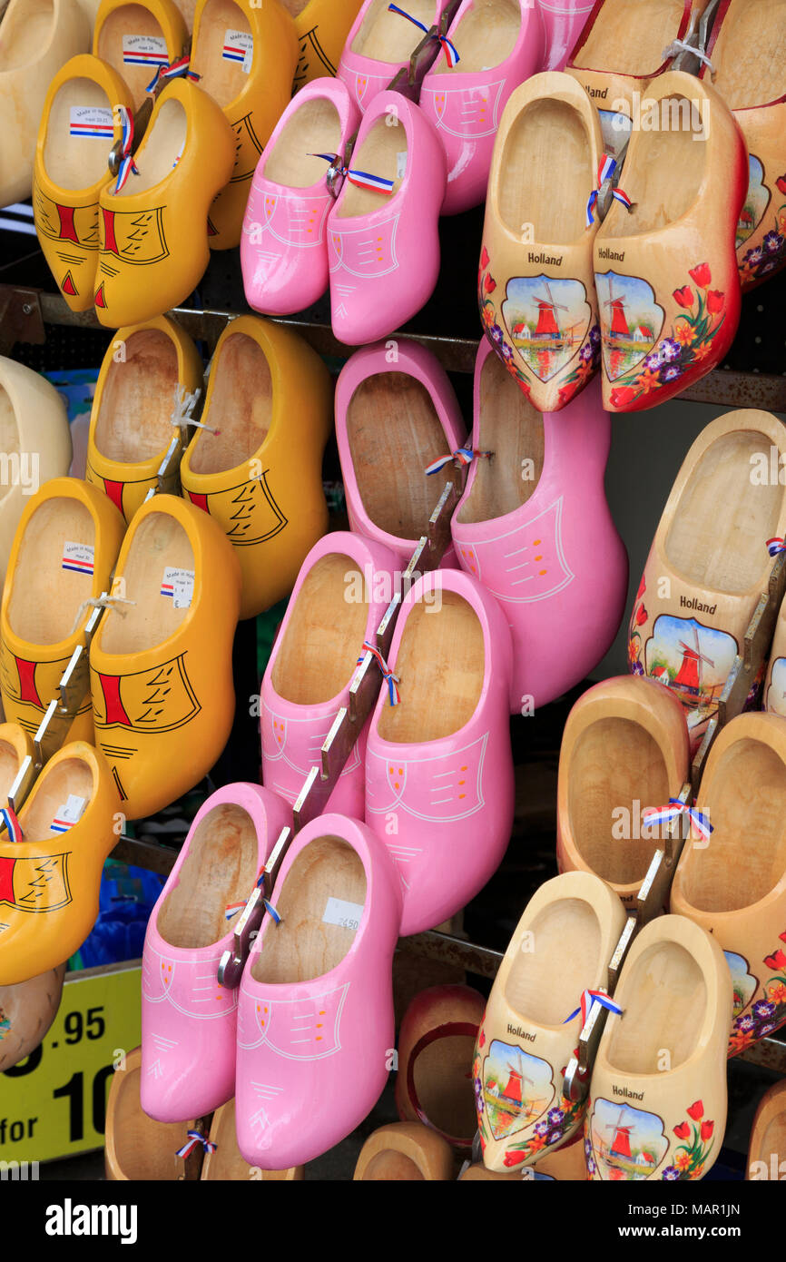 Wooden Clogs, Volendam, North Holland, Netherlands, Europe Stock Photo ...