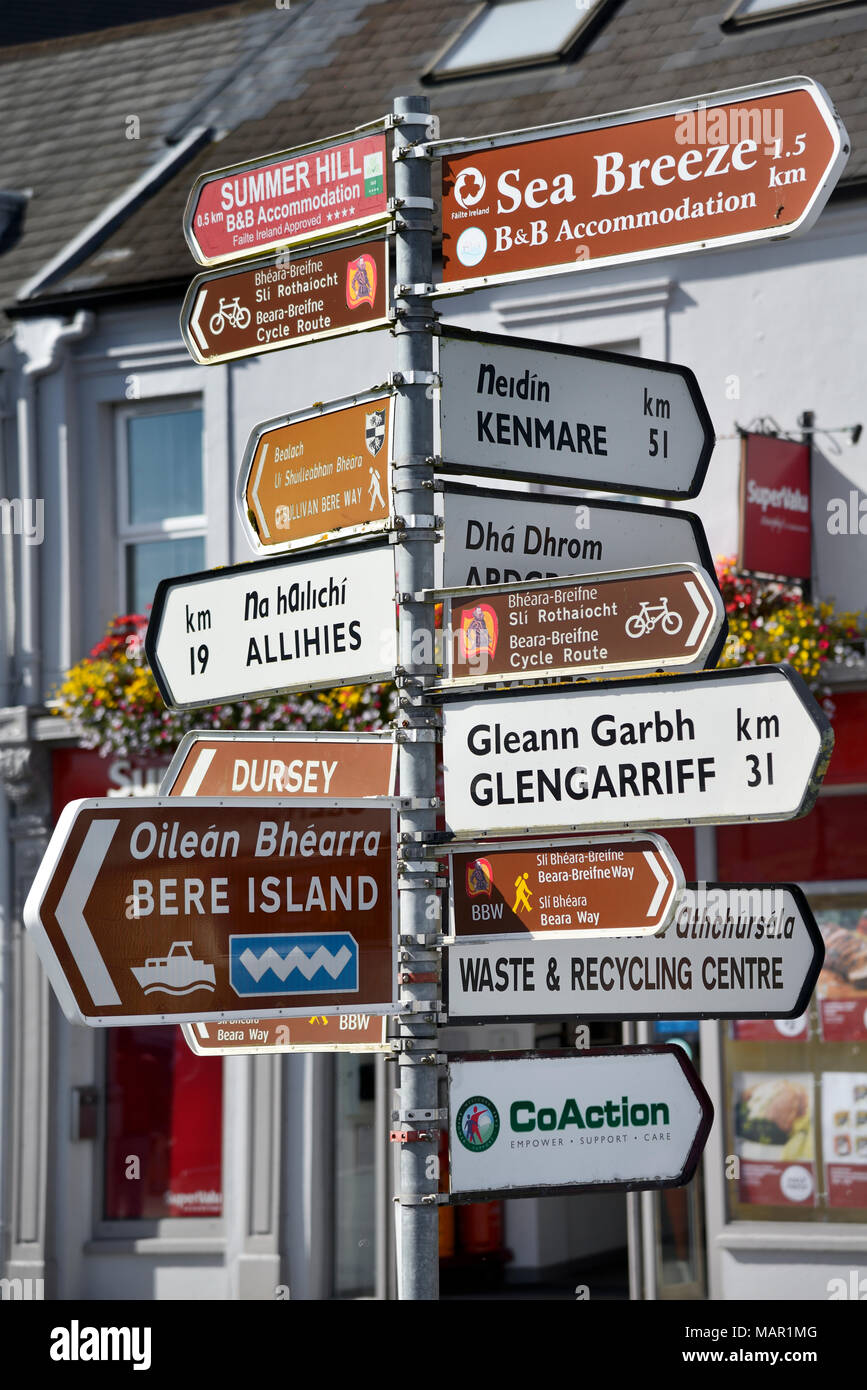Signpost, Castletown, Castletownbere, Beara Peninsula, Wild Atlantic ...