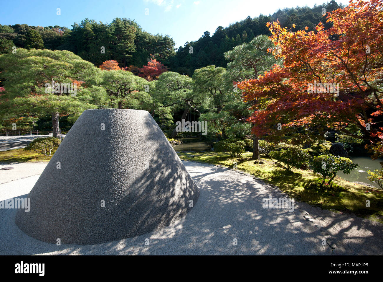 Sand cone called Moon Viewing Platform in the sand garden area of ...