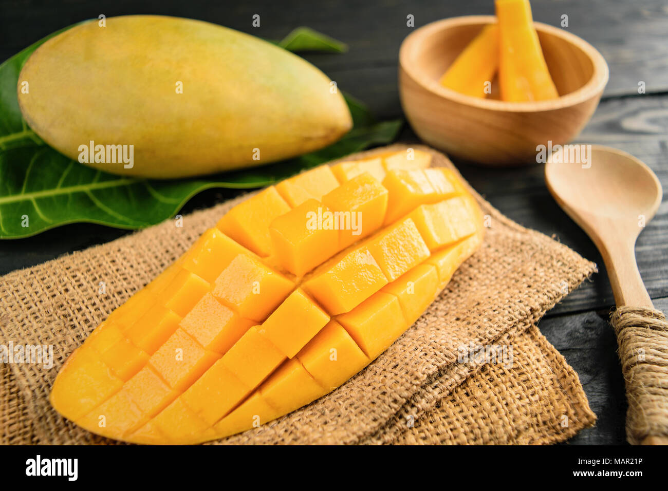 Mango close up on dark hi-res stock photography and images - Alamy