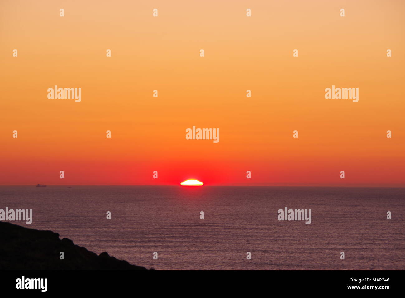 Sunset View with Golden sky at San Francisco Stock Photo - Alamy