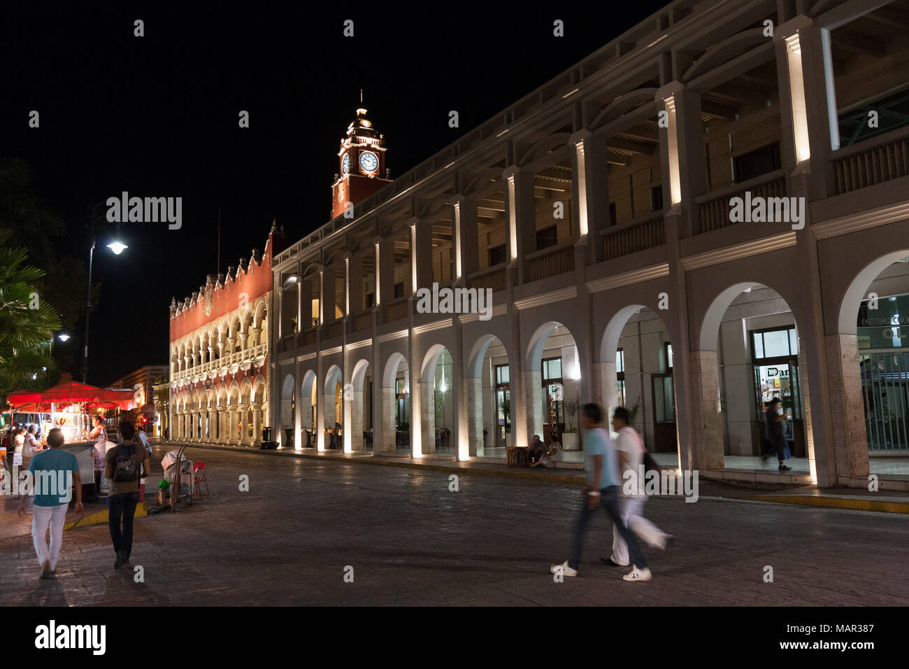 Yucatan Yellow Clock Tower High Resolution Stock Photography and Images ...
