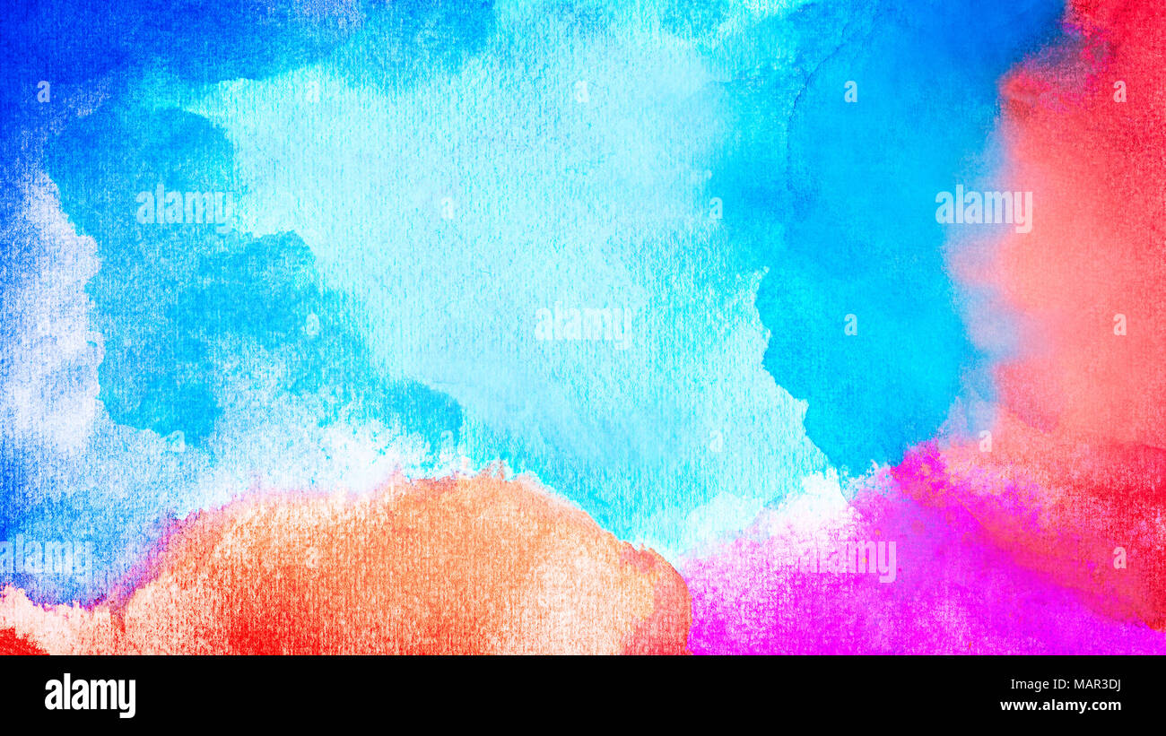 Abstract colorful watercolor for background. Handmade art painting ...