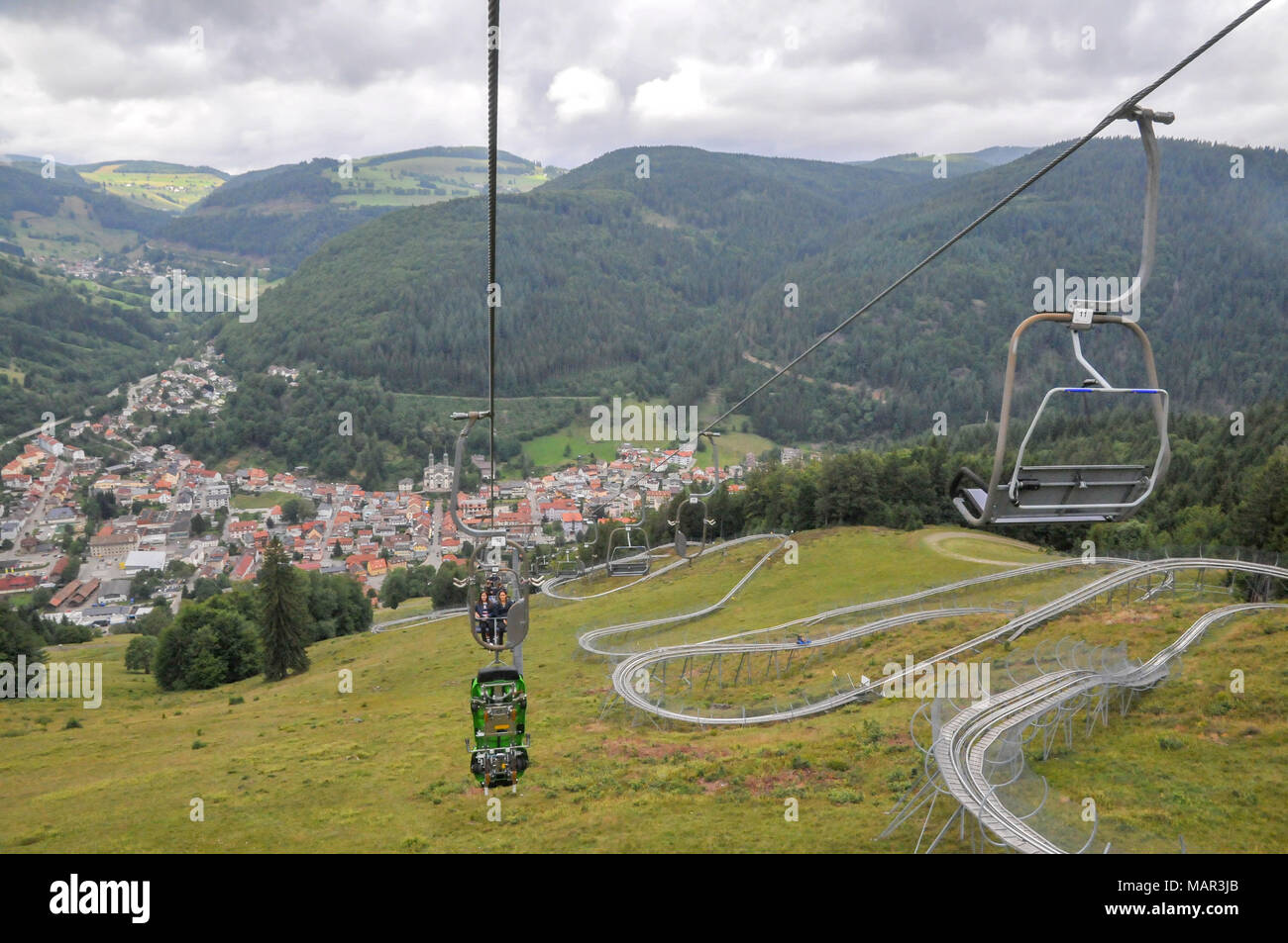 Hasenhorn chair lift. Todtnau, Baden-Württemberg, Germany in the ...