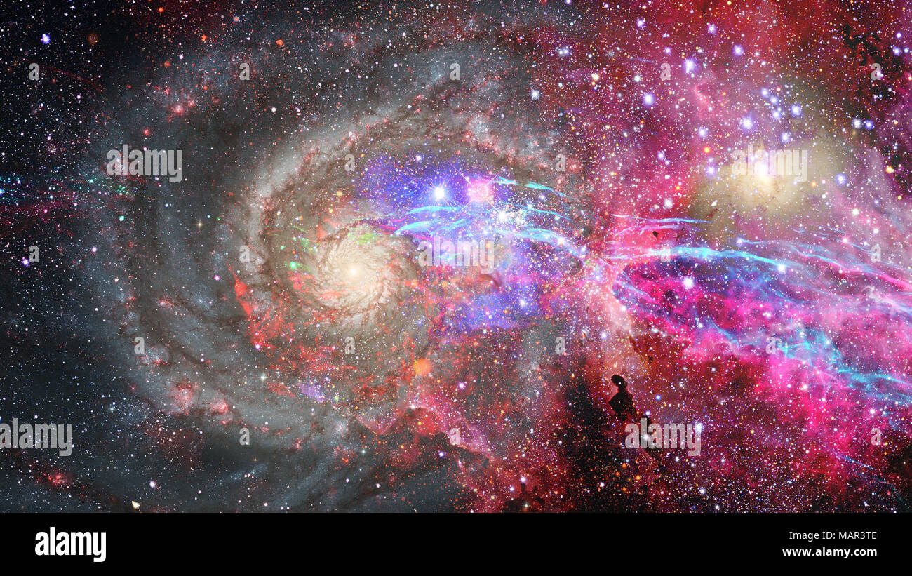 Universe filled with stars, nebula and galaxy. Elements of this image ...