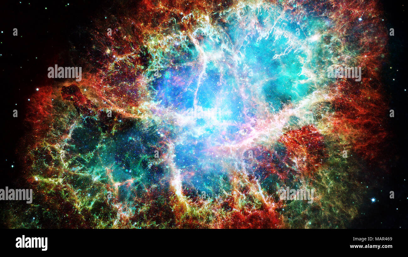 Nebula and stars in outer space. Elements of this image furnished by ...