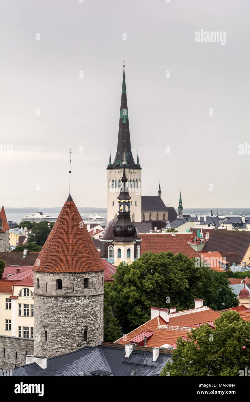Cityscape of old Tallinn, Estonia Stock Photo - Alamy