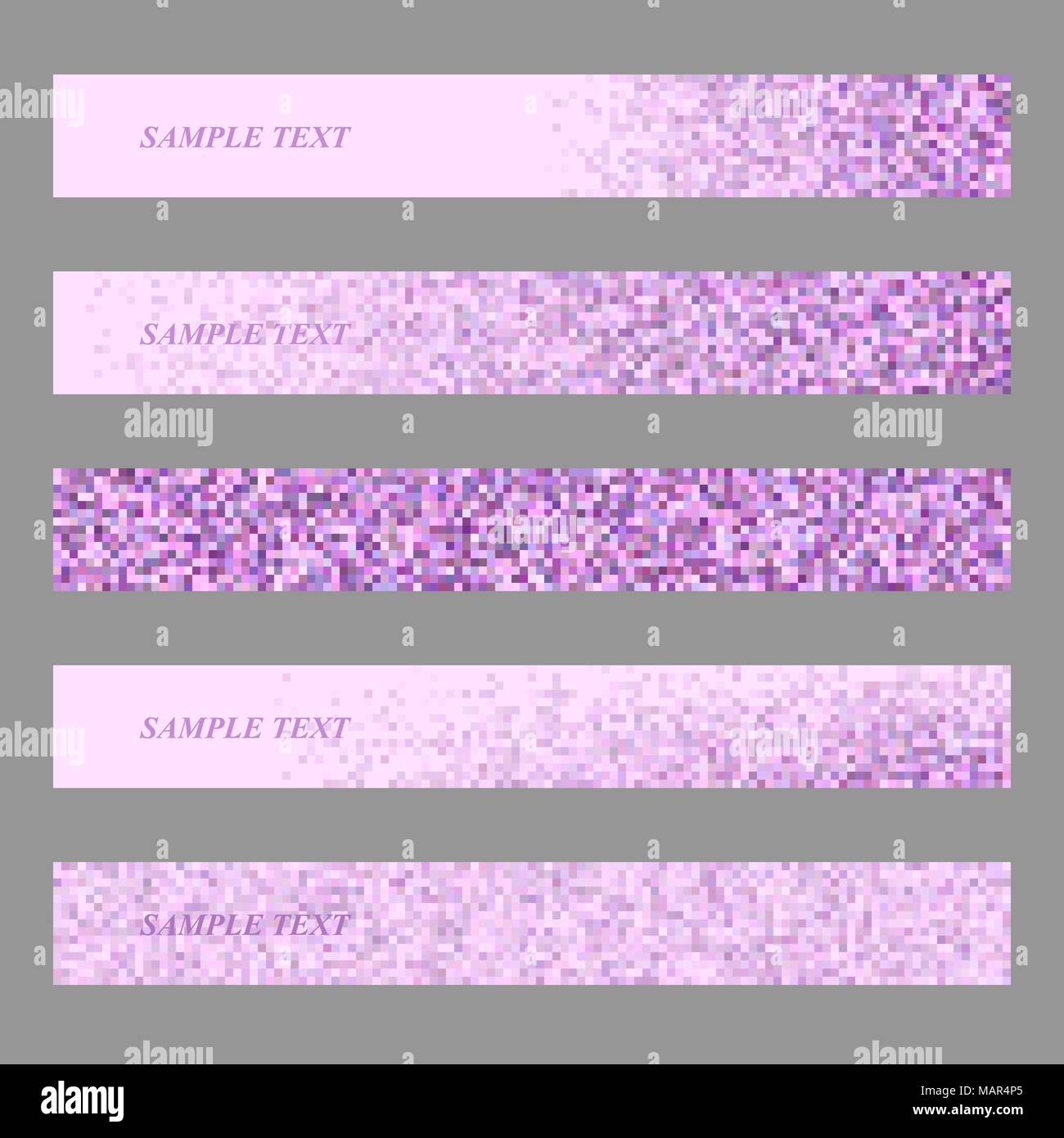 Colored mosaic web banner template design set Stock Vector Image & Art ...