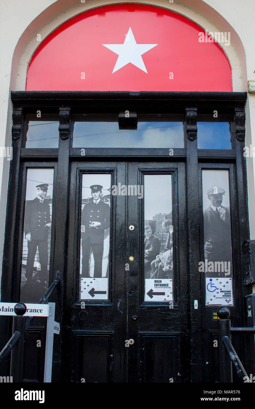 16 March 2018 The door of the historic White Star shipping line in the ...