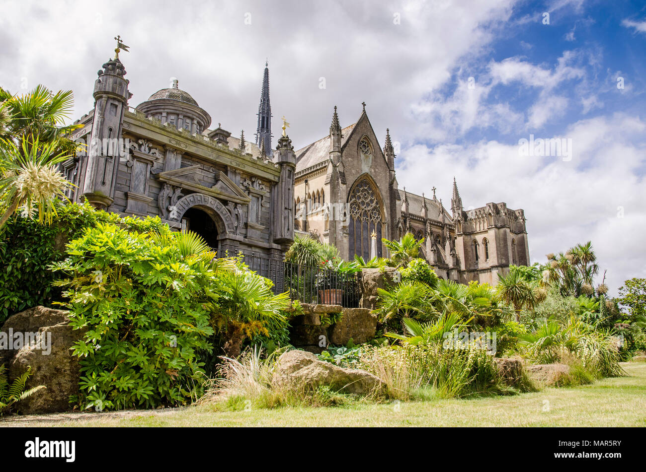 Arundel cathedral from castle Stock Photo - Alamy