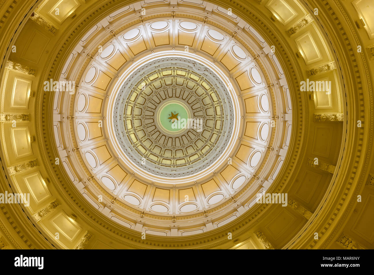View of the interior of the Texas State Capitol located in downtown ...