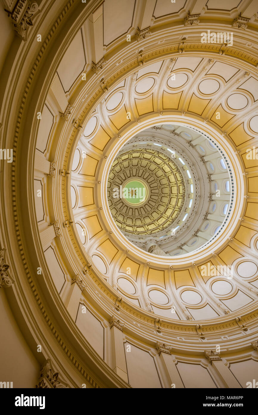 View of the interior of the Texas State Capitol located in downtown ...