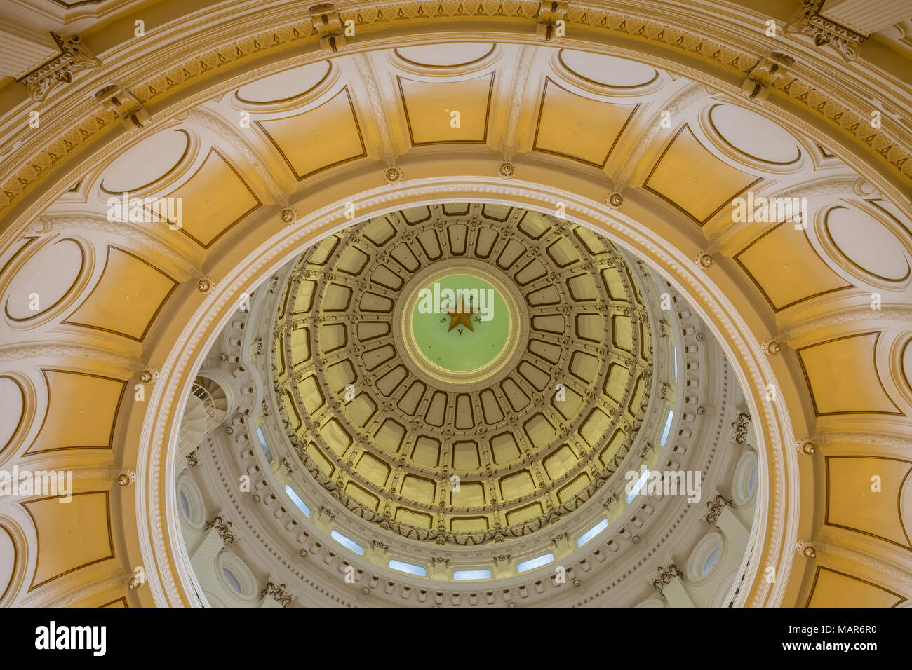 View of the interior of the Texas State Capitol located in downtown ...