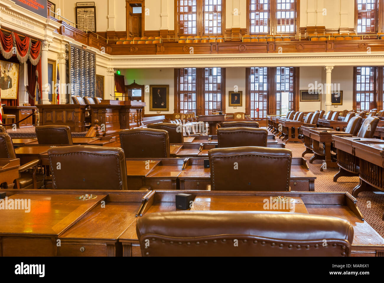 AUSTIN, TEXAS - MARCH 28, 2018 - The House of Representatives Chamber ...