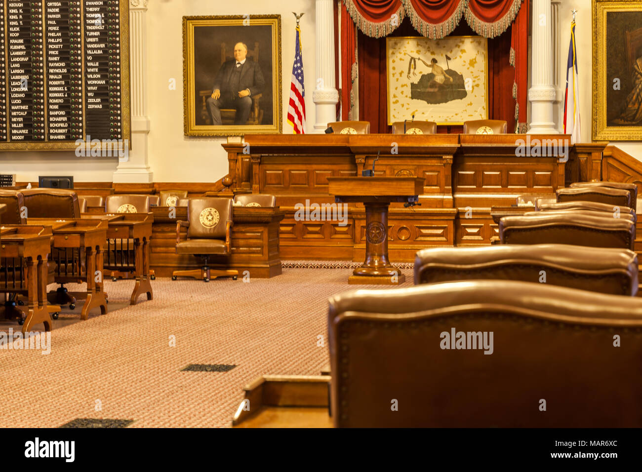 AUSTIN, TEXAS - MARCH 28, 2018 - The House of Representatives Chamber ...
