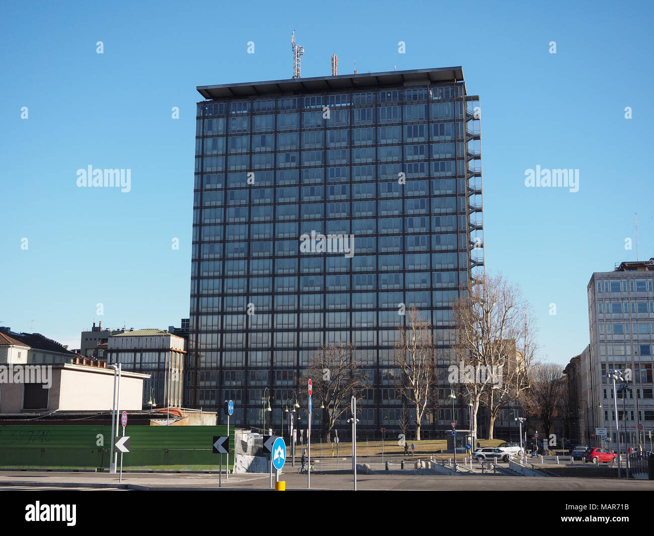 TURIN, ITALY - CIRCA JANUARY 2018: RAI headquarters skyscraper Stock ...