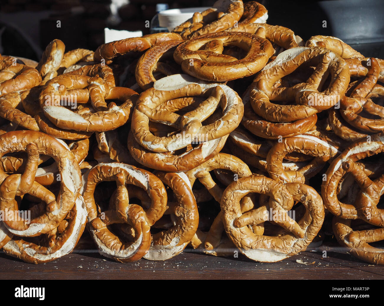 pretzel baked bread (aka Brezel in German Stock Photo - Alamy