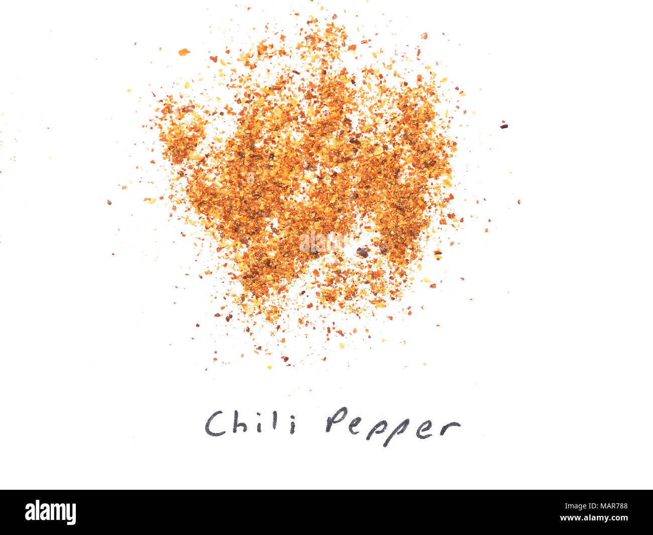 Hot Chili Pepper (Capsicum) aka Chilli seeds over white background ...