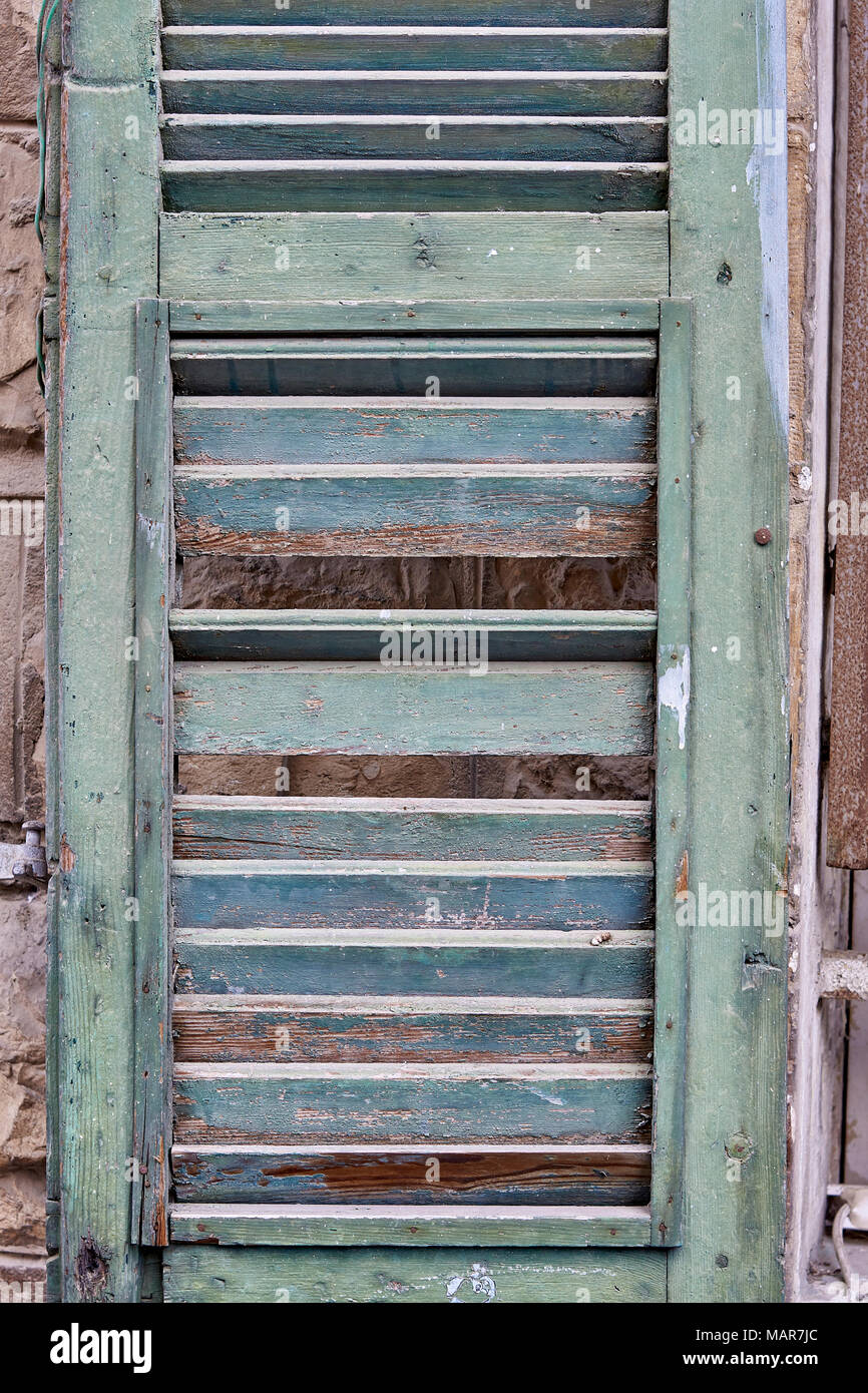 old worn window shutters in haifa, israel Stock Photo - Alamy