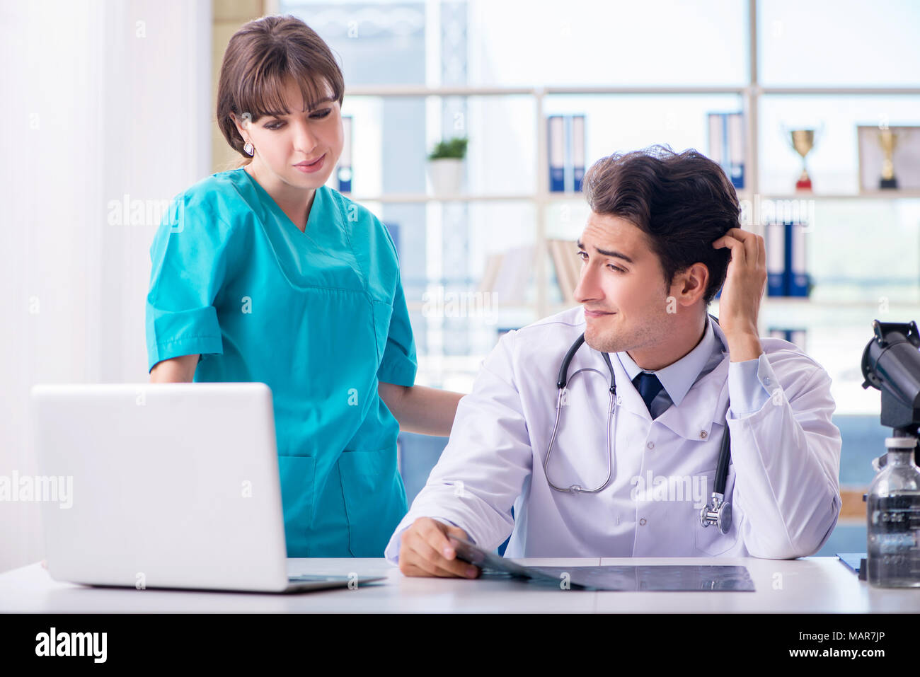 Two doctors in the hospital Stock Photo - Alamy