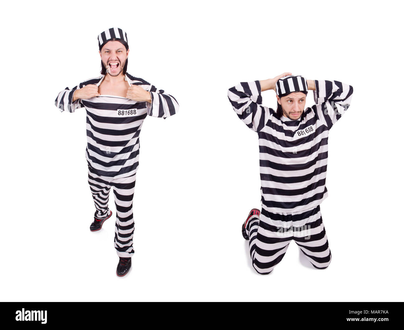 Prison inmate isolated on the white background Stock Photo - Alamy