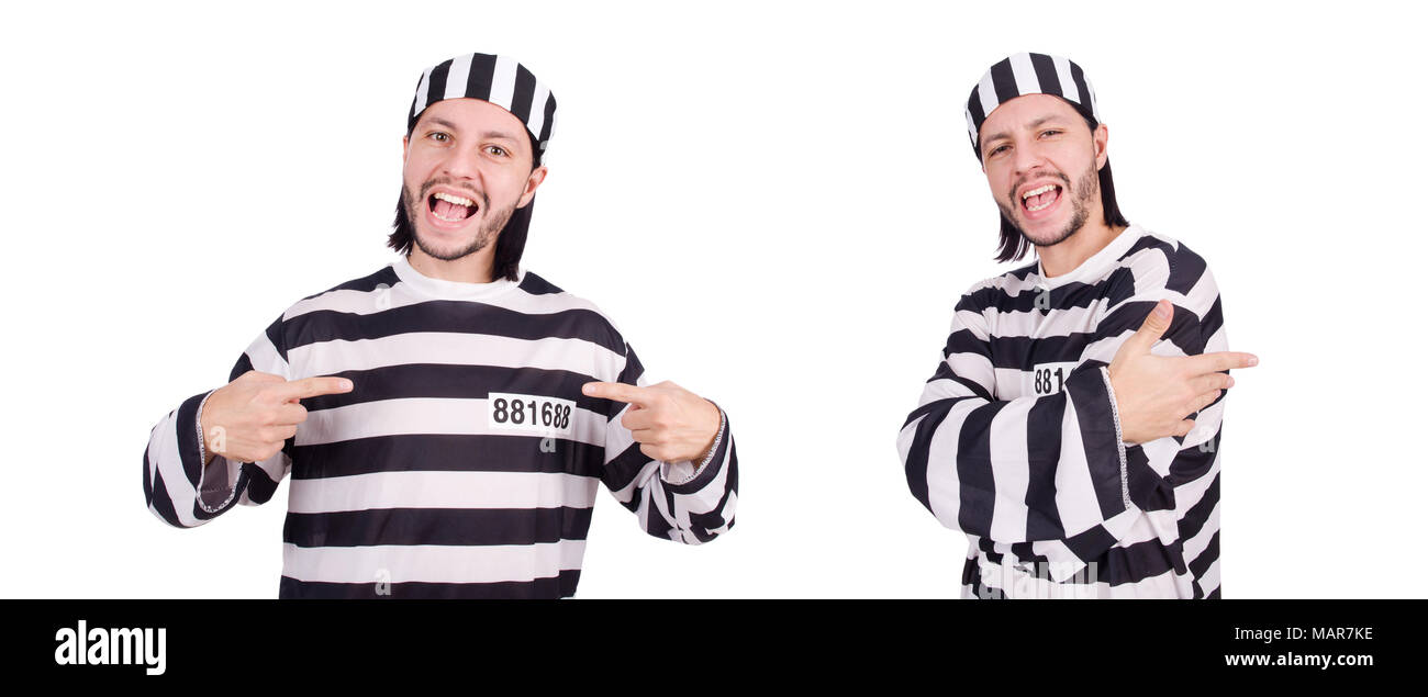 Prison inmate isolated on the white background Stock Photo - Alamy