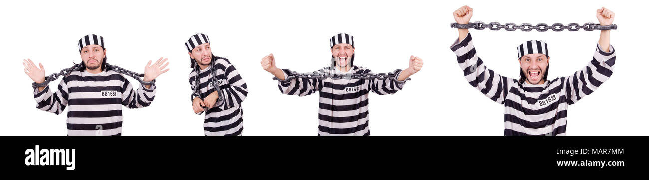 Prison inmate isolated on the white background Stock Photo - Alamy