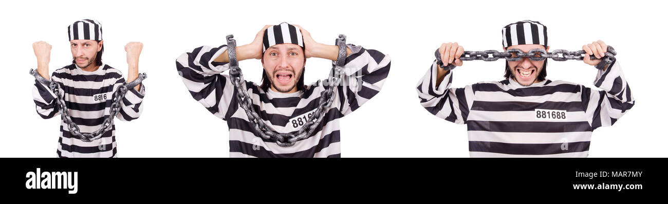 Prison inmate isolated on the white background Stock Photo - Alamy