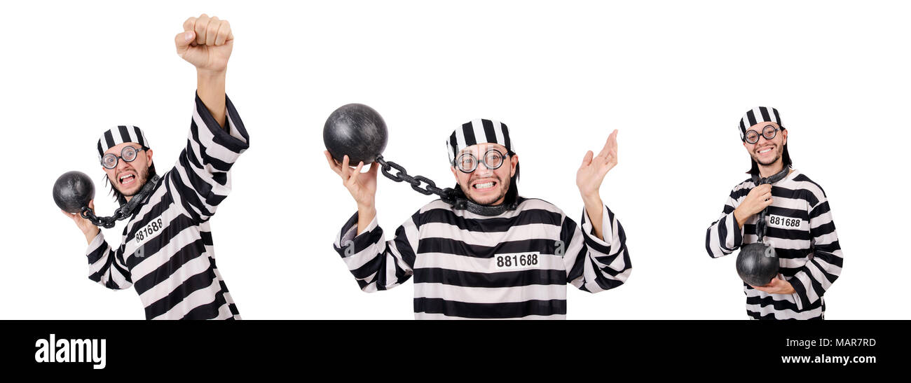 Prison inmate isolated on the white background Stock Photo - Alamy