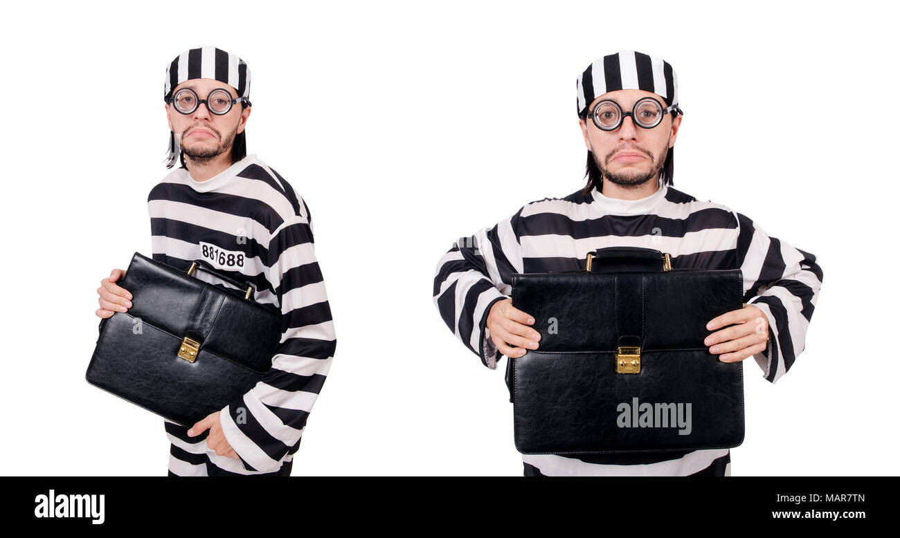 Prison inmate isolated on the white background Stock Photo - Alamy