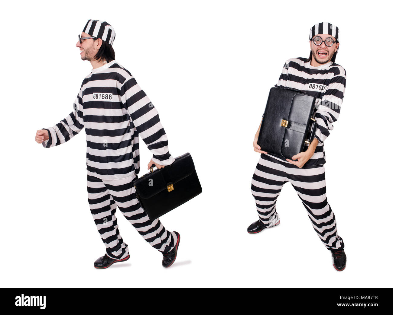 Prison inmate isolated on the white background Stock Photo - Alamy