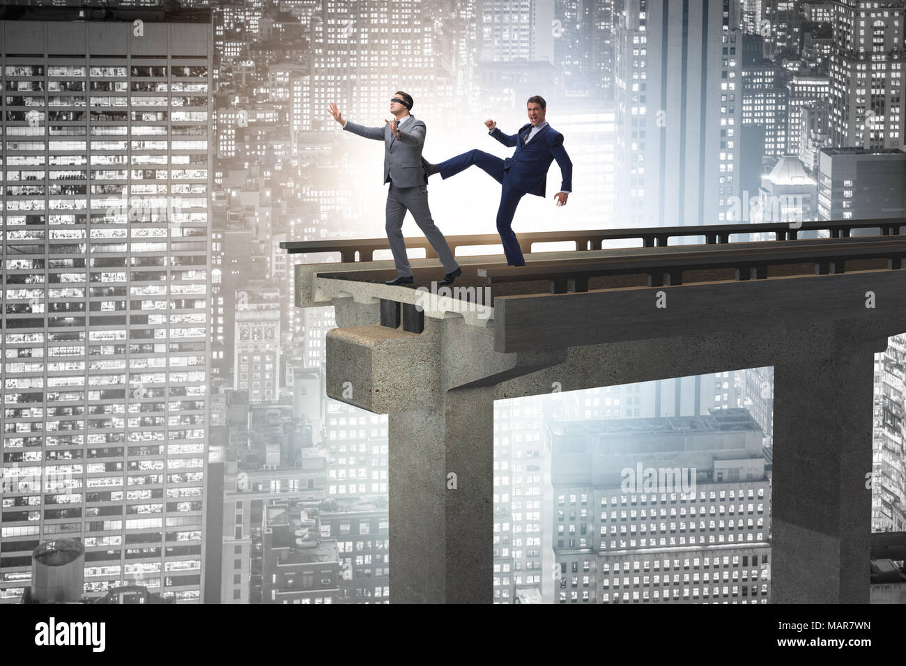 Business unethical competition concept with businessmen Stock Photo - Alamy