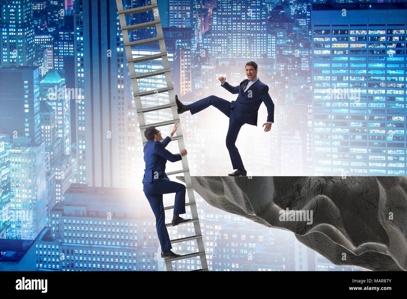 Business unethical competition concept with businessmen Stock Photo - Alamy