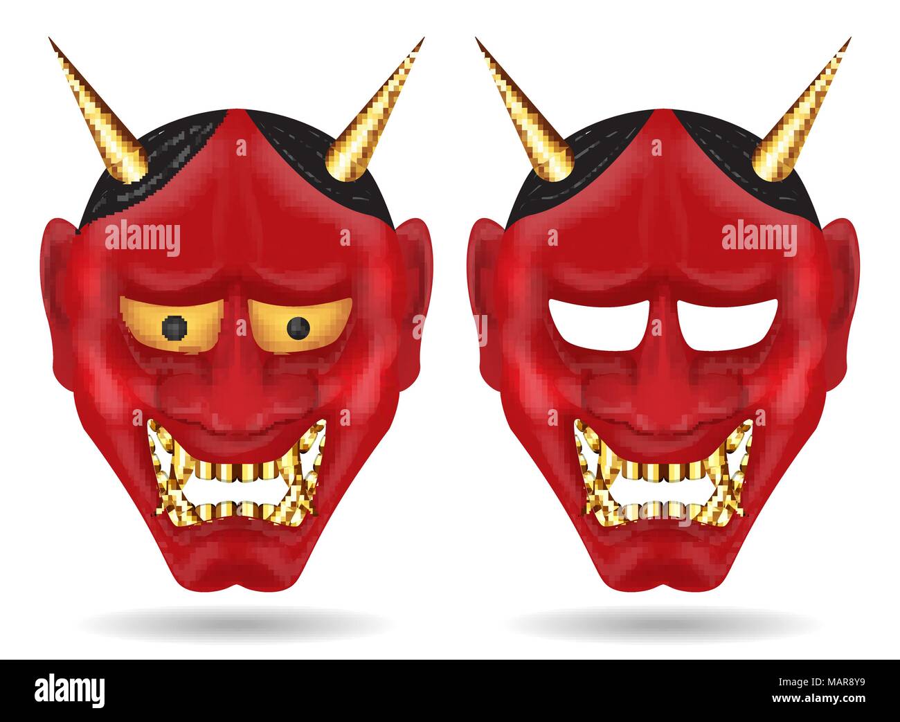 Traditional oni mask Cut Out Stock Images & Pictures - Alamy