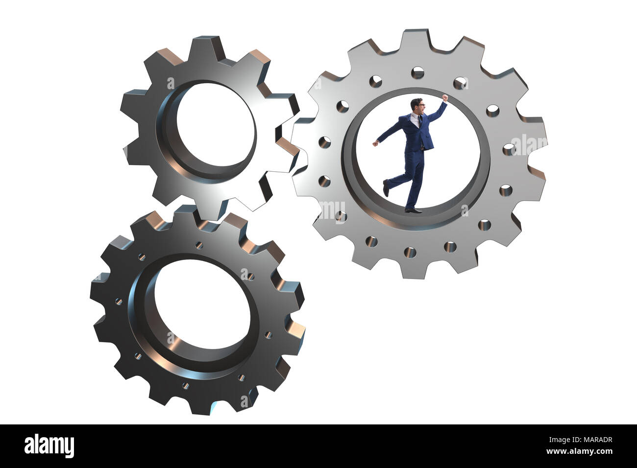 Teamwork concept with cogwheels and business people Stock Photo - Alamy