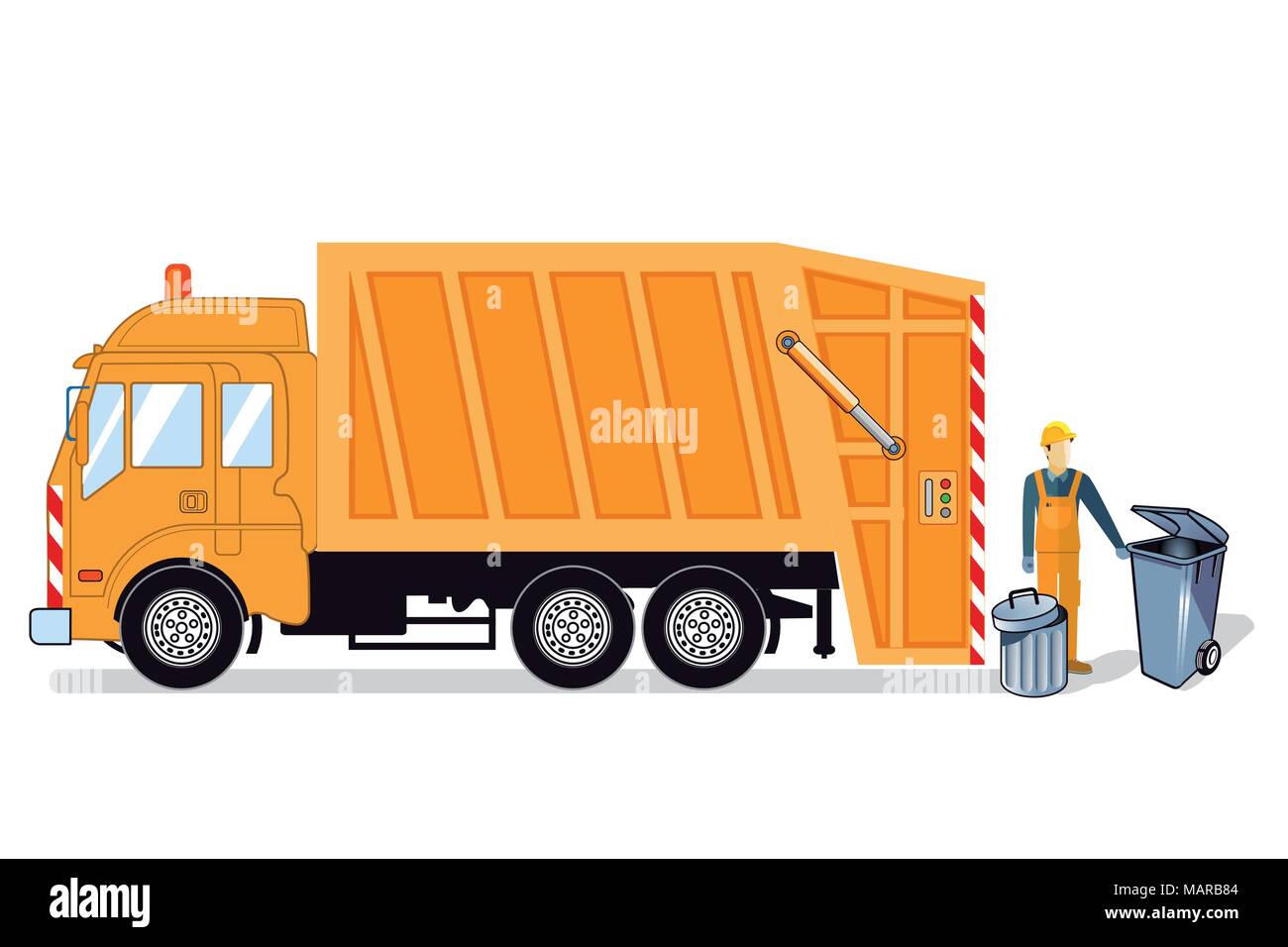 Waste truck Cut Out Stock Images & Pictures - Alamy
