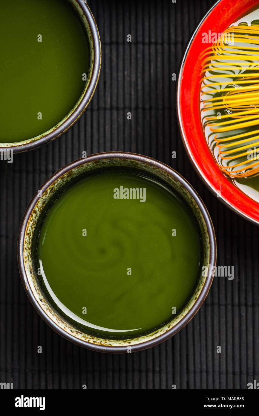 Matcha powder overhead hi-res stock photography and images - Alamy