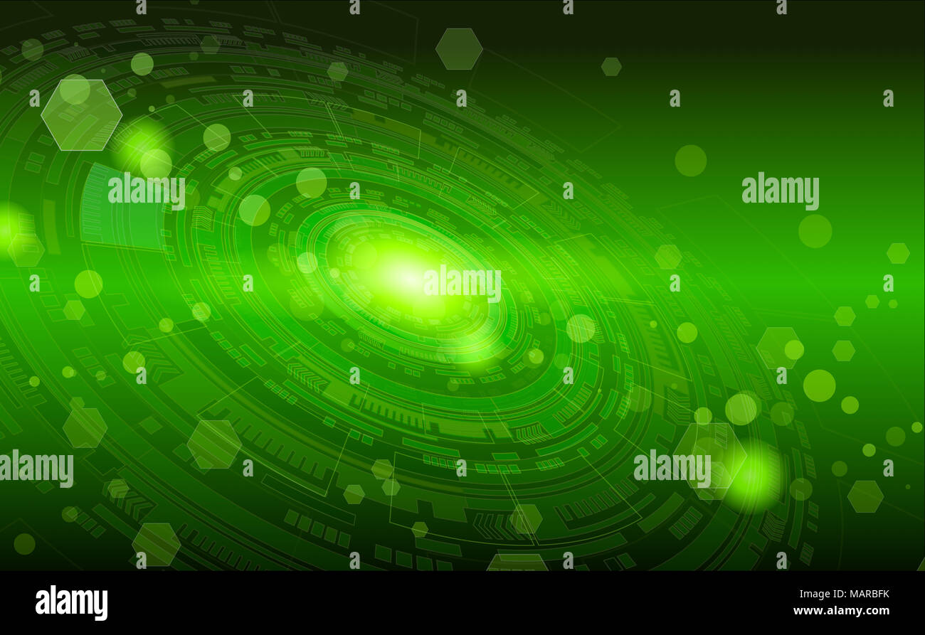 Technology and space concept background. Geometric shapes with glow ...