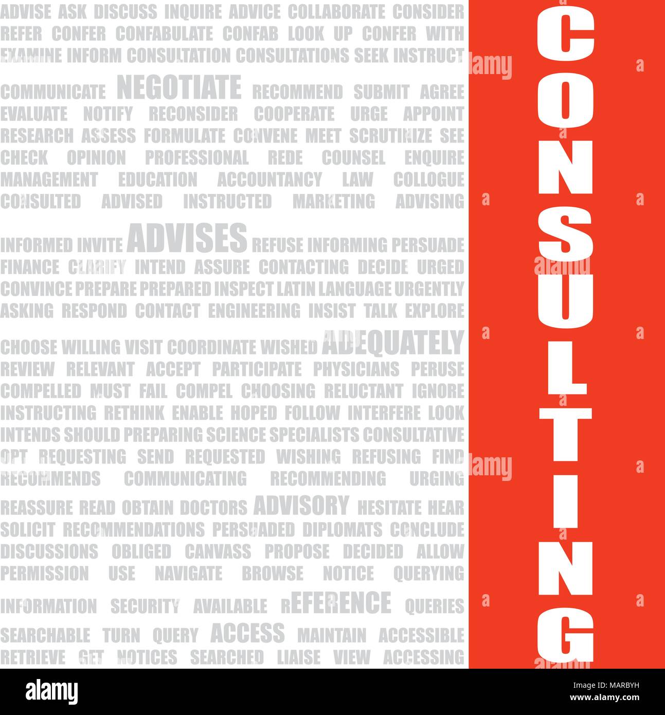 consulting word, vector business concept background Stock Vector Image ...