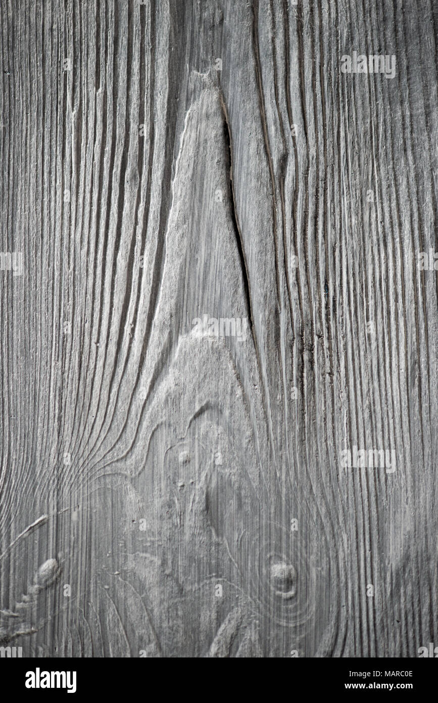 Wood texture. Gray timber board with weathered crack lines. Natural ...