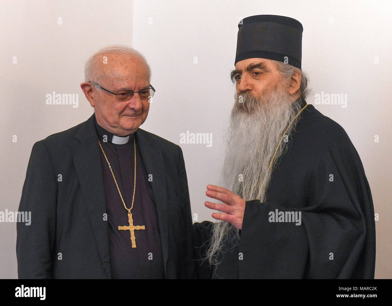 Robert Zollitsch, Irinej Bulovic, Novi Sad, March 16, 2018 | usage ...