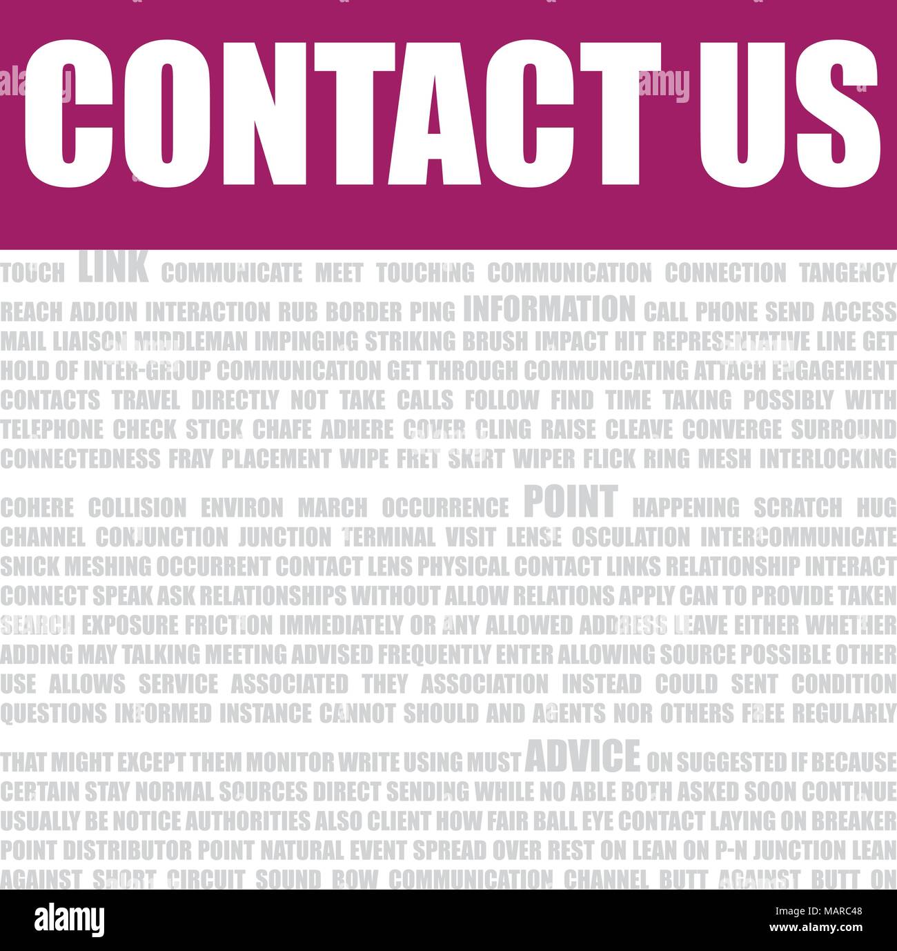 contact us word, vector background Stock Vector Image & Art - Alamy