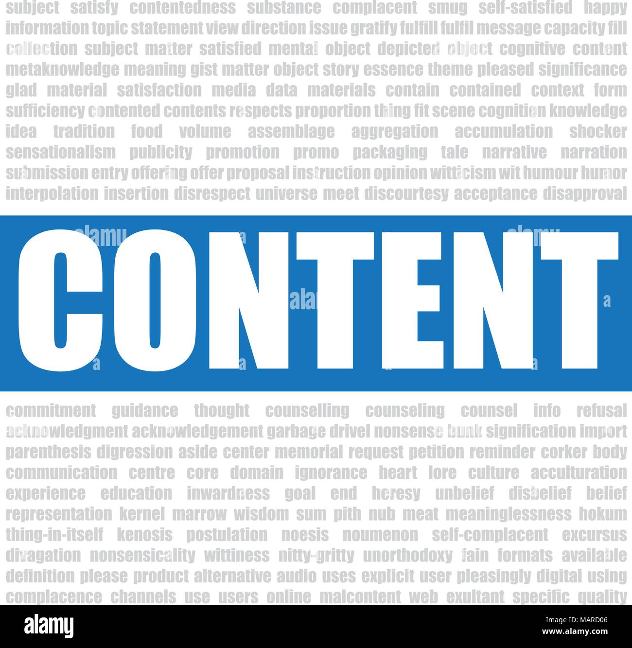 content word, vector business concept background Stock Vector Image ...