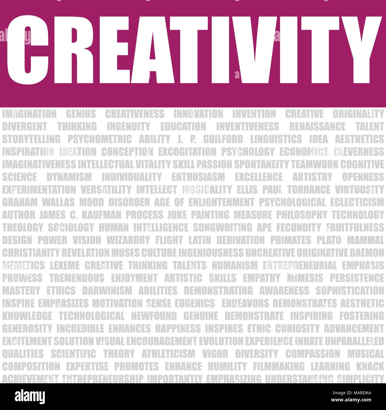 creativity word, vector background Stock Vector Image & Art - Alamy