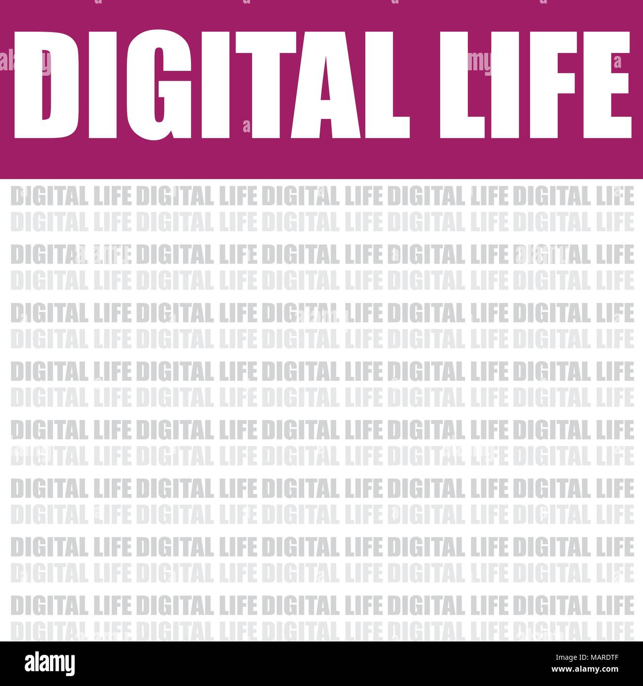 digital life word, vector business concept background Stock Vector ...